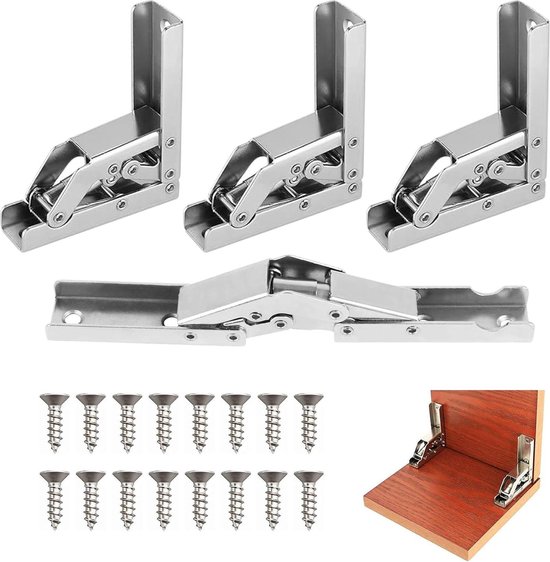 Folding Hinges 90/180° Collapsible Hidden Table Holder Hinge - Pack of ...
