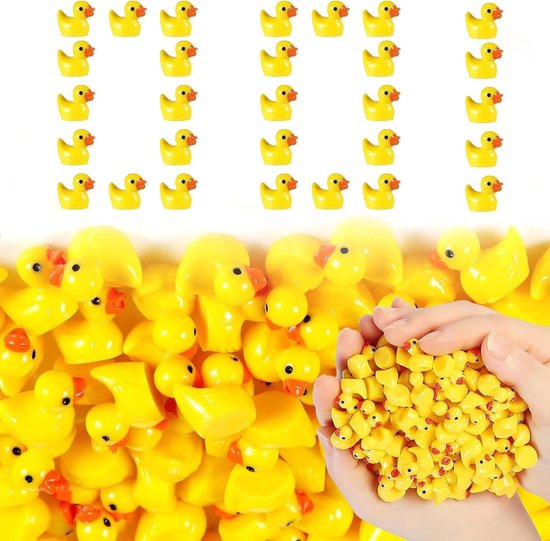 Mini Eenden van Hars - Set van 100 - Leuk Miniatuur Tiny Eend DIY ...