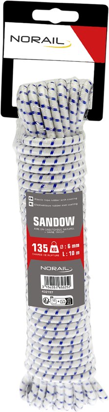 NORAIL Elastiektouw rubber met coating 6 mm, 10 m | bol