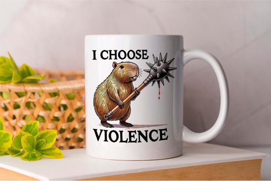 Mok I Choose Violence - Capibara - Capybara - FunnyAF - AlwaysSarcastic ...