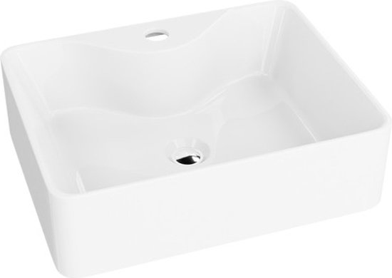 LAVITA® Opzetwastafel CASTOR Rechthoekig Keramische Wastafel voor ...