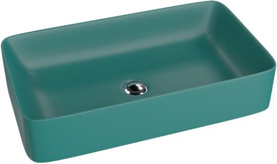 LAVITA® Opzetwastafel PASANA Rechthoekig Keramische Wastafel voor ...