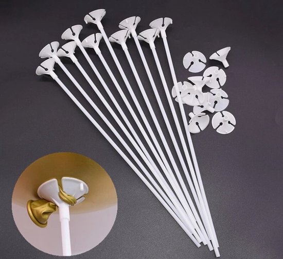 Ballonstaafjes wit 100 stuks - Ballon staafjes - Ballonnen stokjes ...