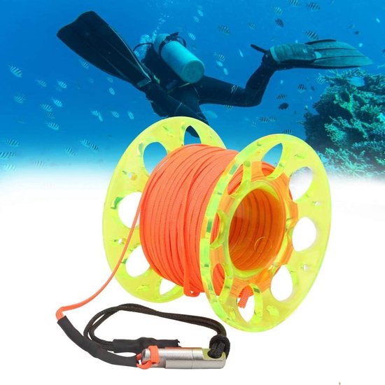 15m Compact Plastic Diving Spool Reel - Diver Underwater Accessory ...