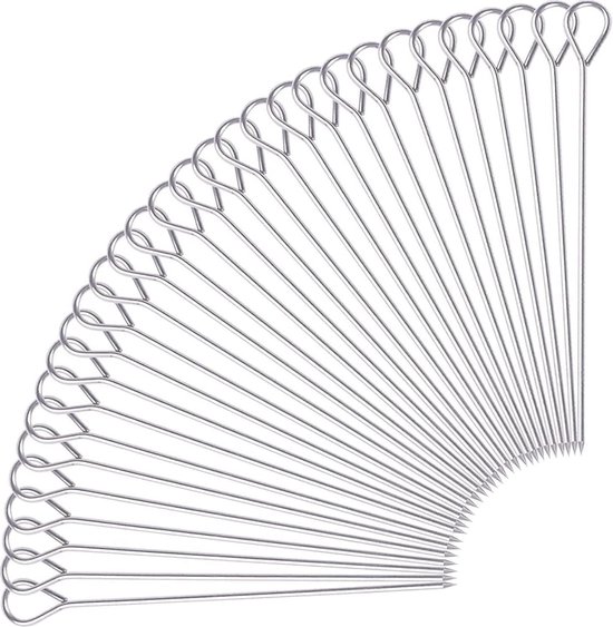 30 pieces stainless steel roulade needles 20 cm grill skewers meat pin ...