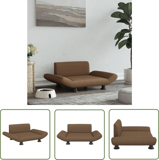 The Living Store Hondenbed - Bruin - 70 x 45 x 28 cm - Comfortabel en ...