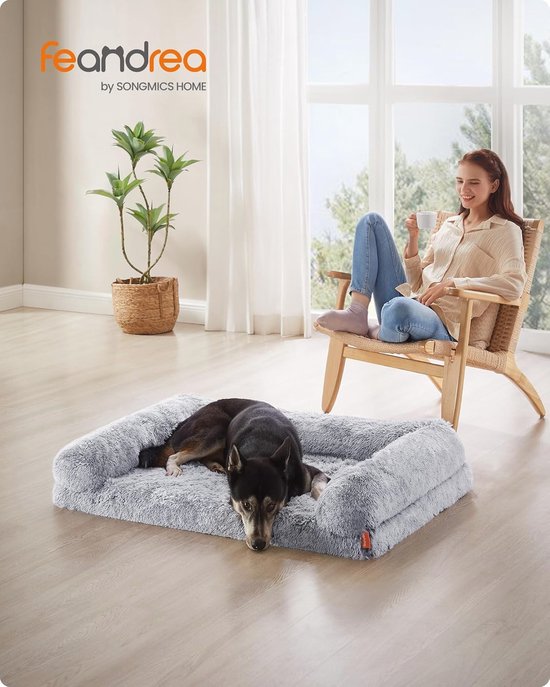 Hondenbed XL voor middelgrote en grote honden - FluffyHug met schuim ...