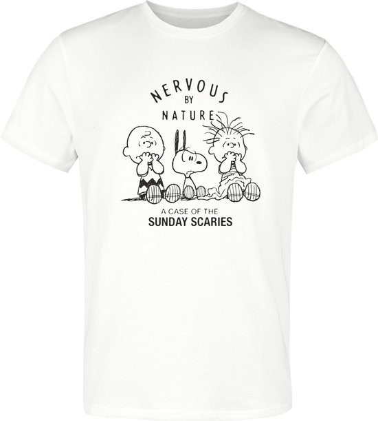 Peanuts Nervous By Nature A Case Of The Sunday Scaries T-shirt wit XXL ...