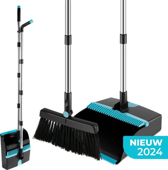 Stoffer en Blik met Lange Steel XL - Verstelbaar 54-121 cm - Bezem ...