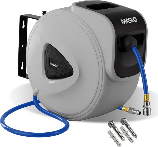 MASKO® Automatische Luchtslanghaspel 30 meter Luchtslang voor ...