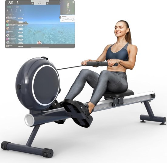 DD® Roeitrainers - Hometrainers - Roeimachine - 129x52x20cm - Zwart | bol