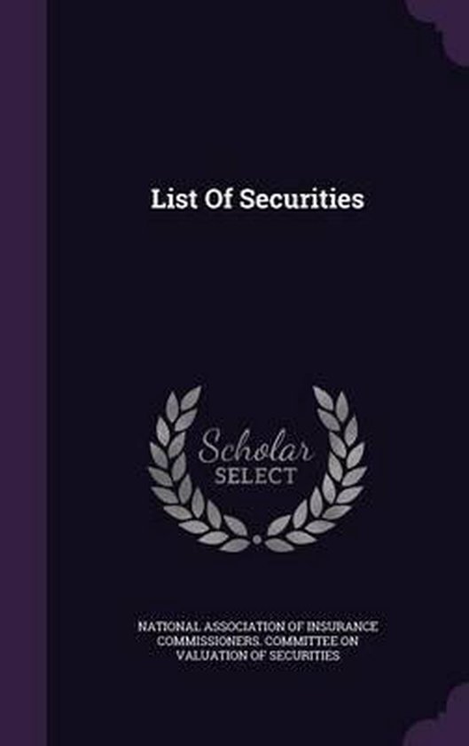 List of Securities | 9781343151437 | Boeken | bol.com