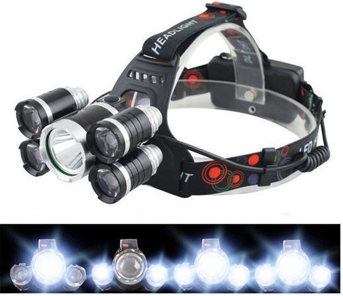 Extreem Felle 5 x LED Hoofdlamp 3000 lumen | bol