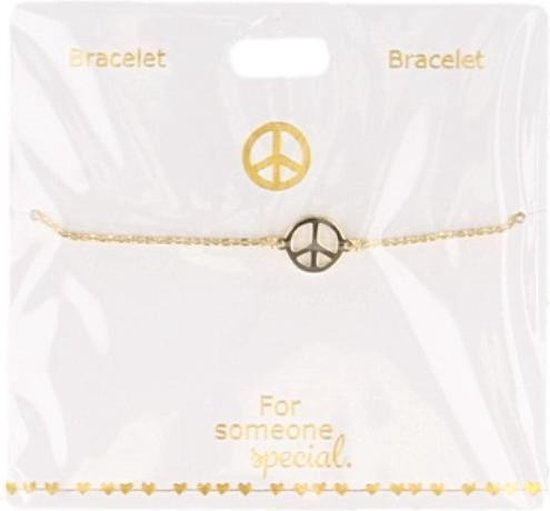 Armband Peace, gold plated | bol.com