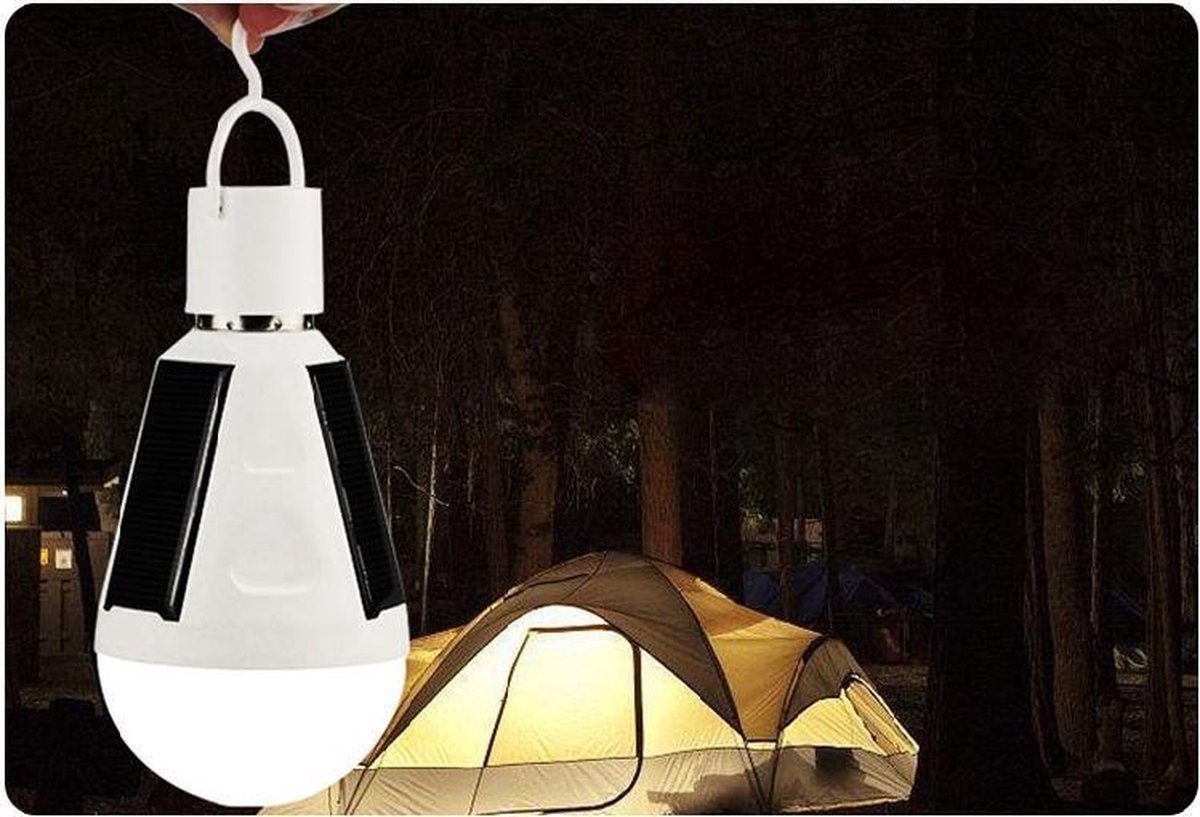 Kampeerlamp LED op zonne-energie | Draadloze bollamp werkend op sollar ...