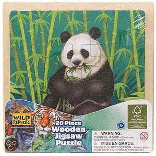 Houten puzzel van een panda beer | bol.com