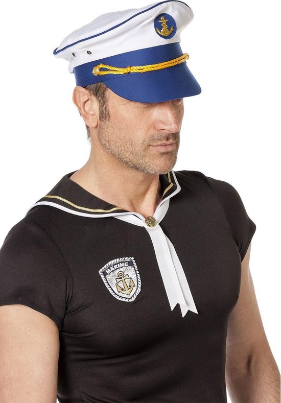 Pet matroos met anker wit | bol.com