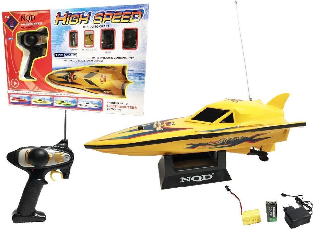RC Speedboot Highspeed Mosquito Craft -Geel | bol.com