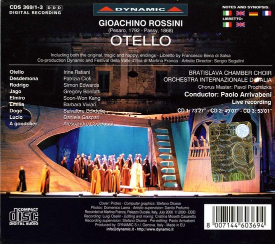 Rossini - Otello (3 CD), Simo | Muziek | bol