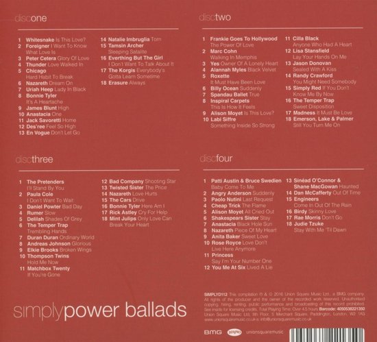 Simply Power Ballads, various artists | Muziek | bol