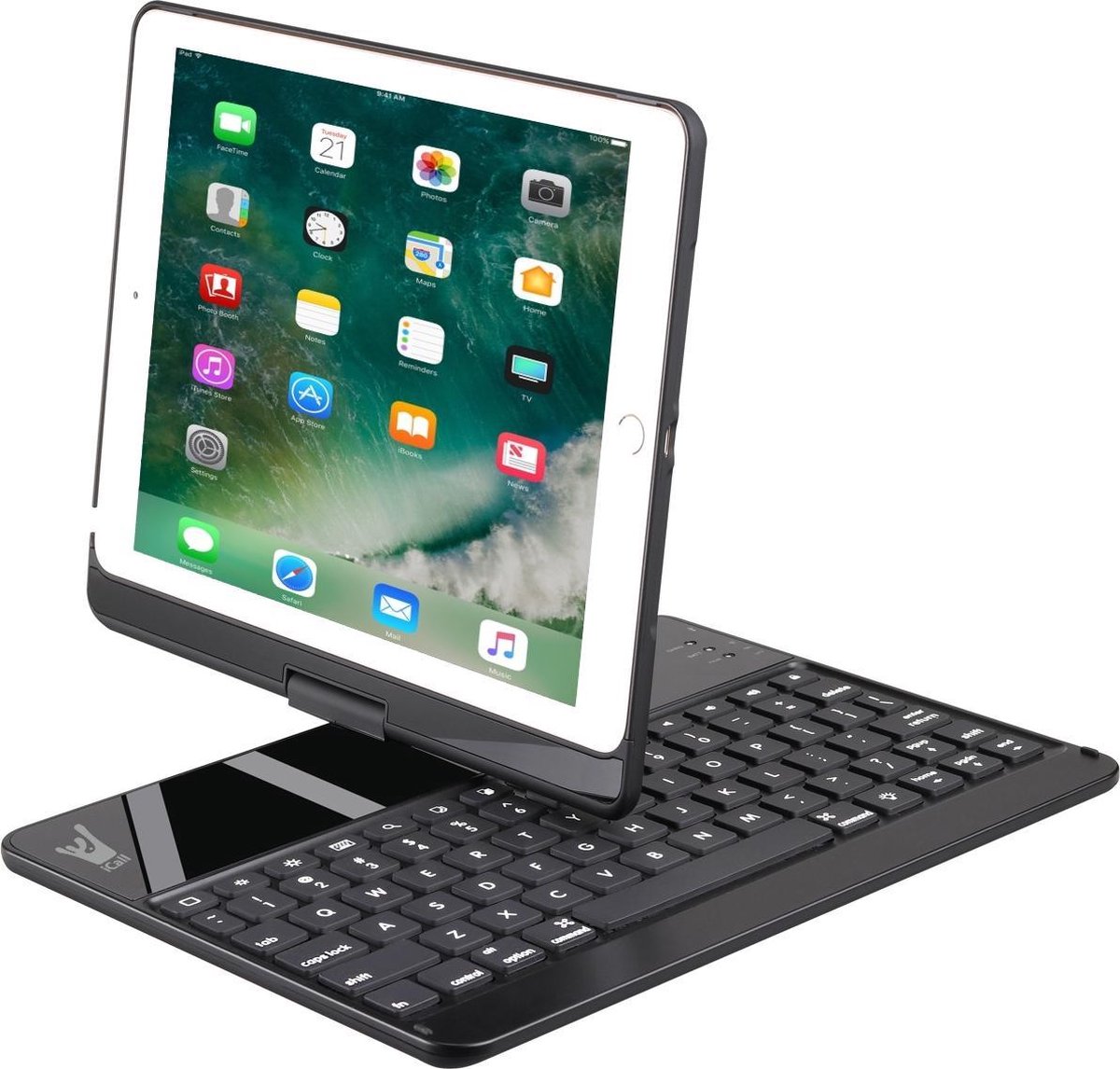 Apple iPad 9.7 (2017 / 2018) Étui clavier sans fil Bluetooth avec ...