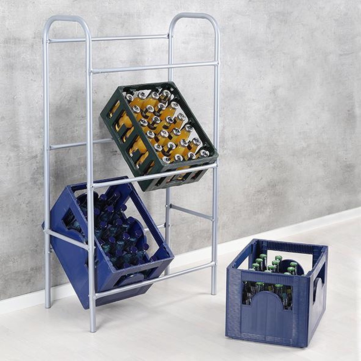 Haushalt 40472 - Krattenrek voor 6 kratten - zilver | bol.com