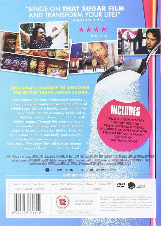 That Sugar Film [DVD](geen NL ondertiteling) (Dvd), Damon Gameau | Dvd ...