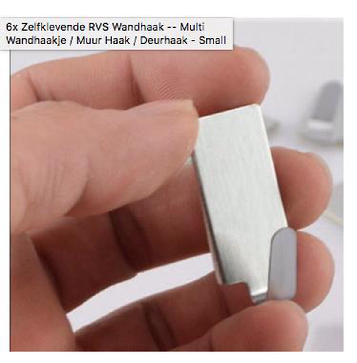 RVS Wandhaak (6-stuks) – Zelfklevende Handdoek Haakjes - Multi ...