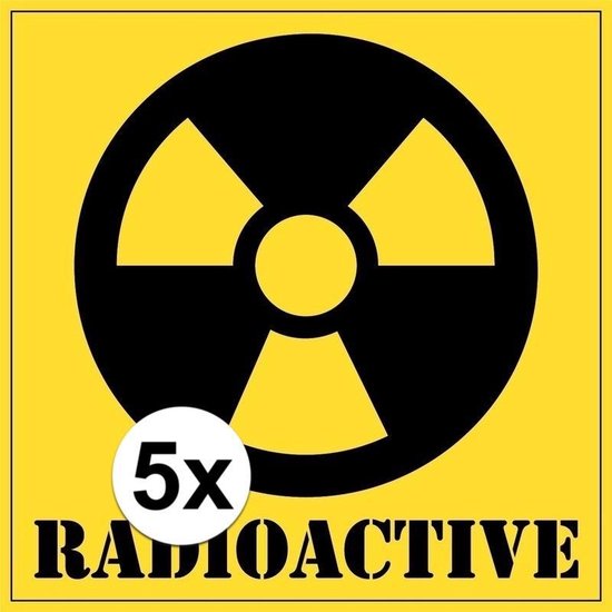 Halloween 5x stuks halloween radioactive gevaren stickers | bol