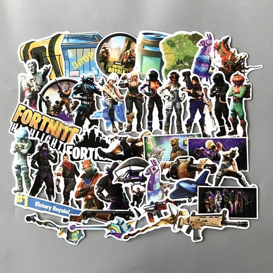 Sticker pack met 100 Fortnite Stickers - laptop, playstation, skatboard ...