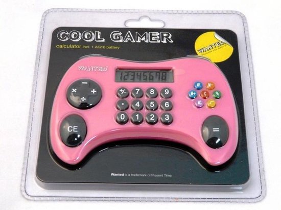 Rekenmachine - cool gamer - Roze | bol