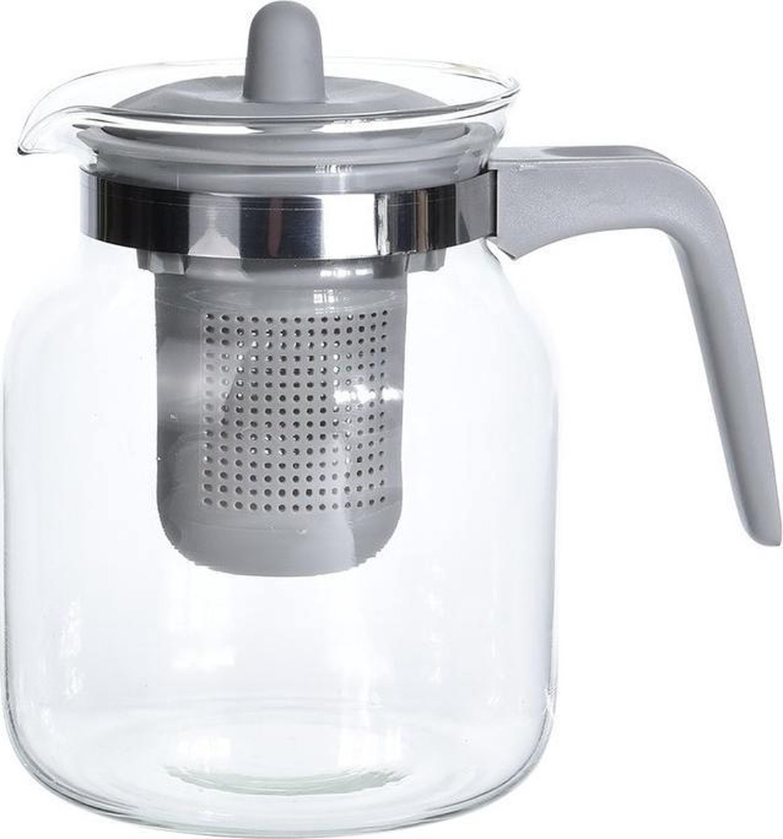 Glazen theepot met grijs filter 1500 ml | bol.com