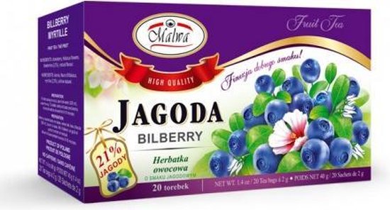 Blauwe bosbes thee 20 x 2g | bol