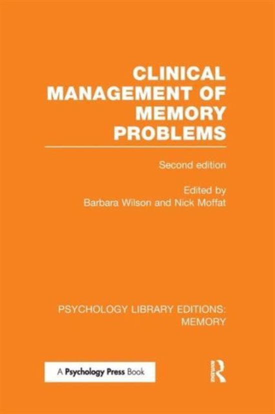 Psychology Library Editions: Memory- Clinical Management of Memory ...