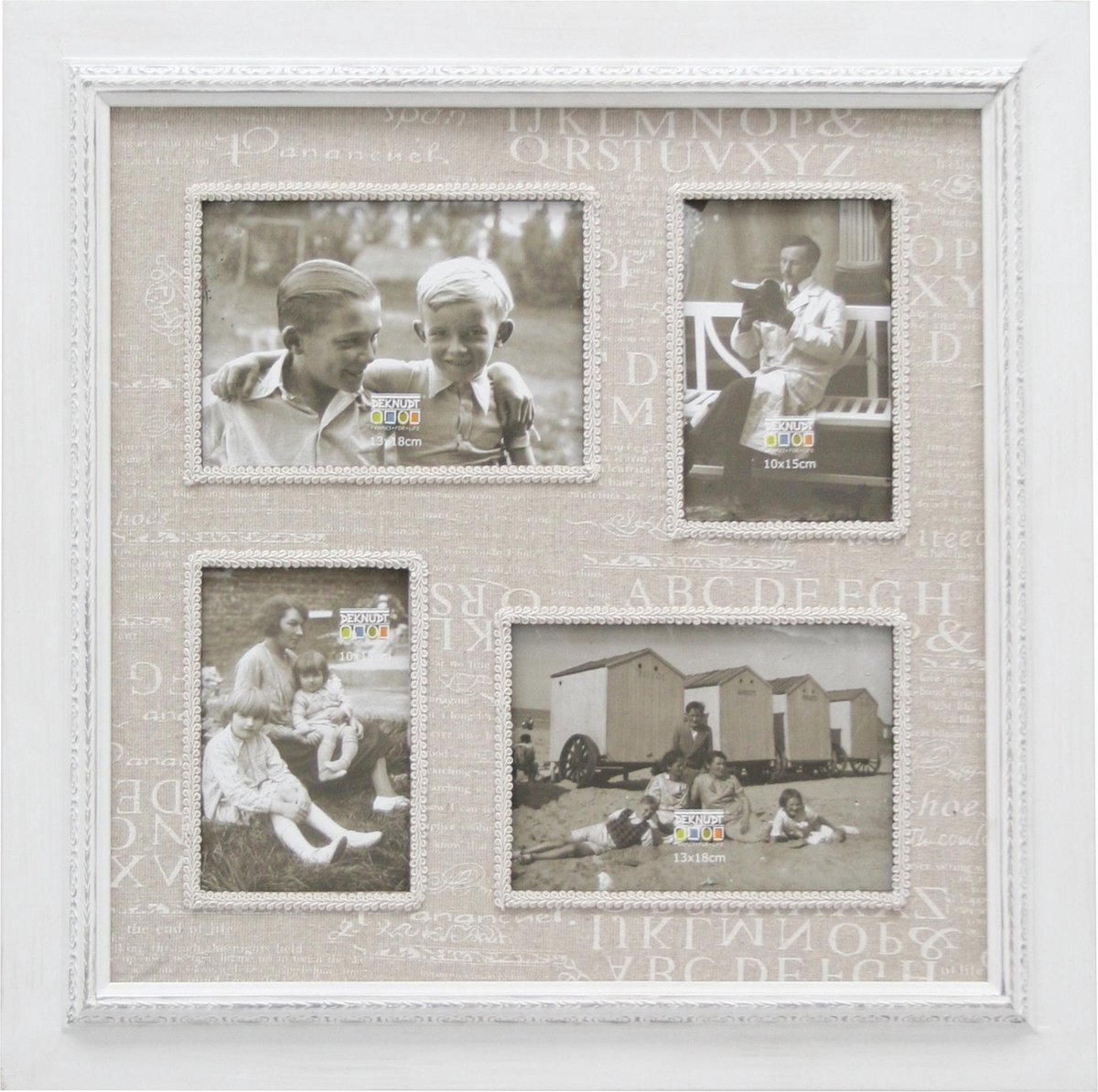 Deknudt Frames Kader wit geschilderd voor 4 foto's 10x15cm | bol.com