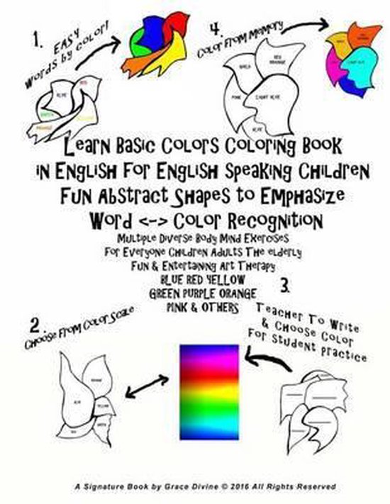 Learn Basic Colors Coloring Book in English for English speaking ...