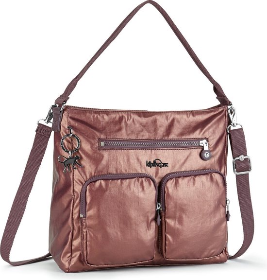 Kipling Tasmo - Schoudertas - Metallic Plum | bol