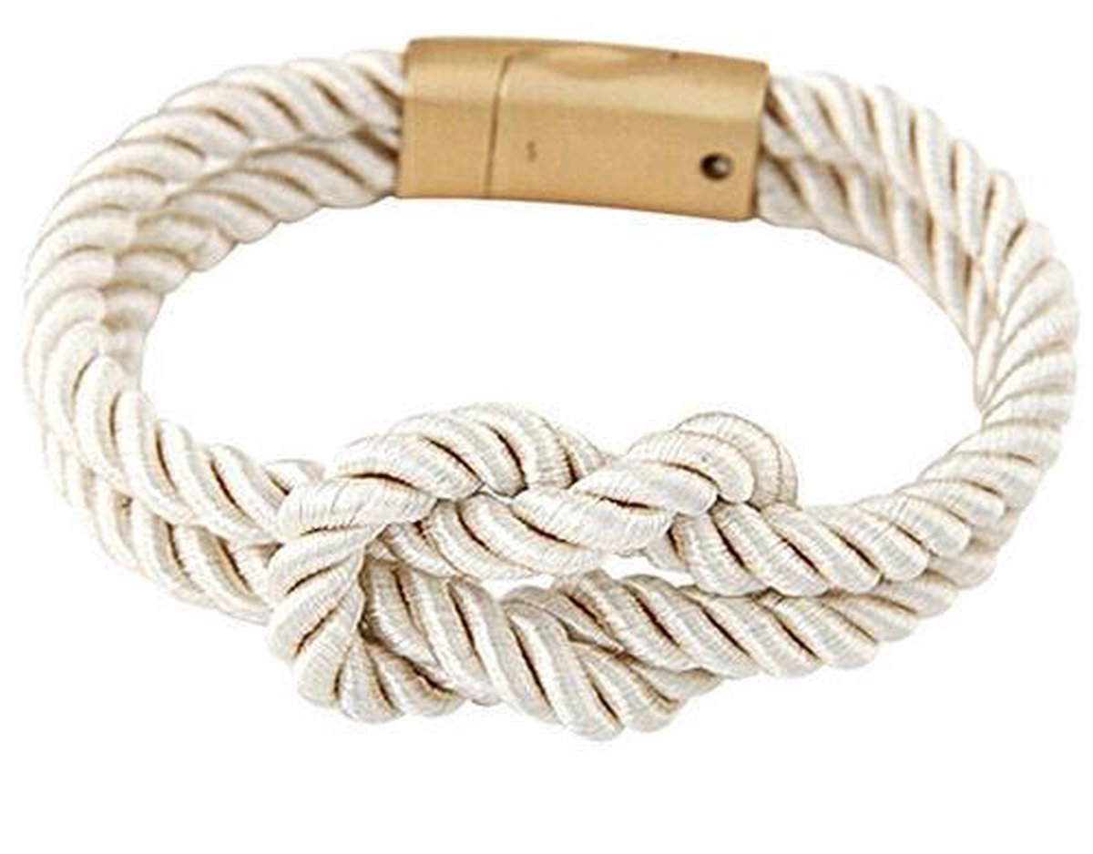 Beige heren armband van touw | bol.com