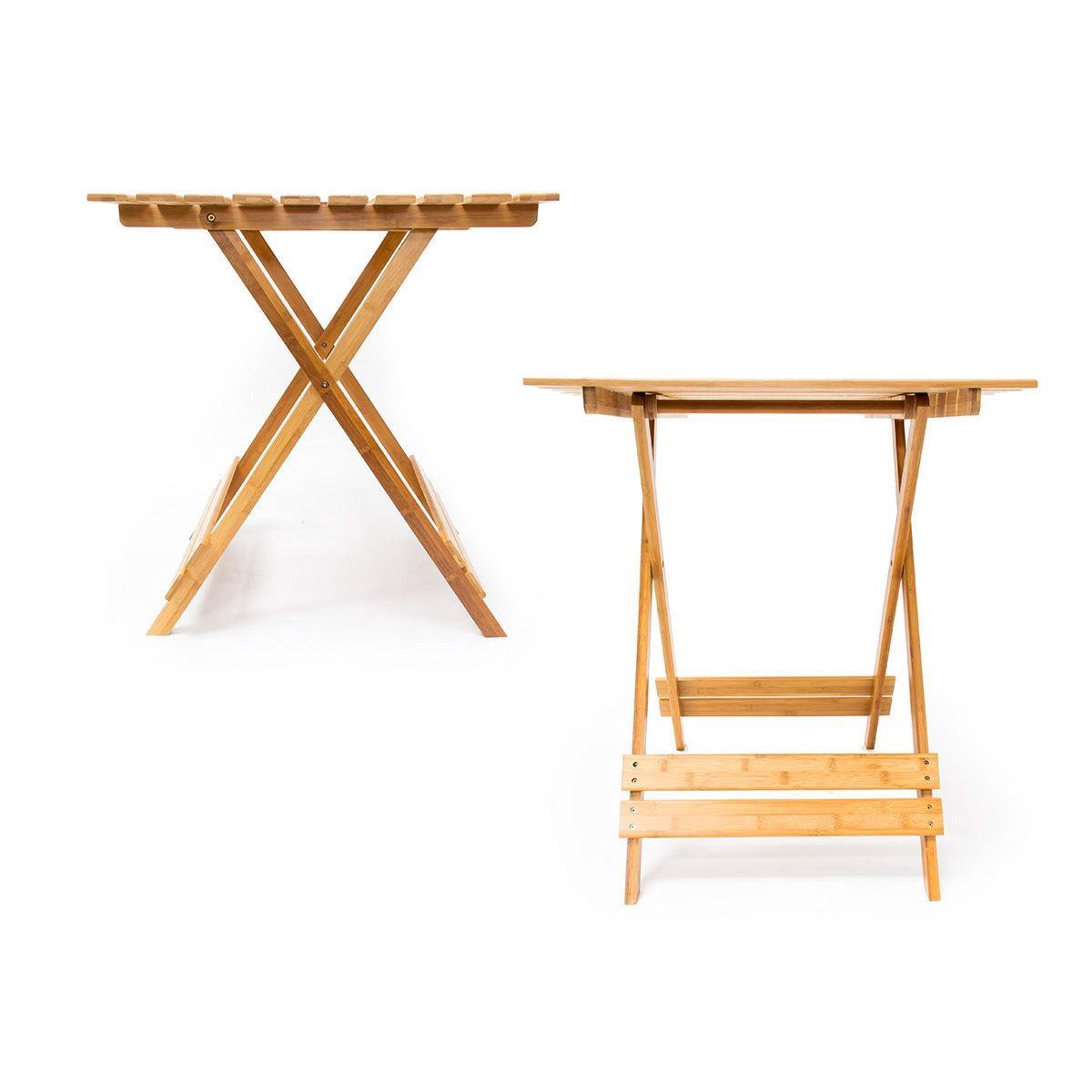 relaxdays Inklapbare tafel hout - Houten bijzettafel - Klaptafel 76 ...