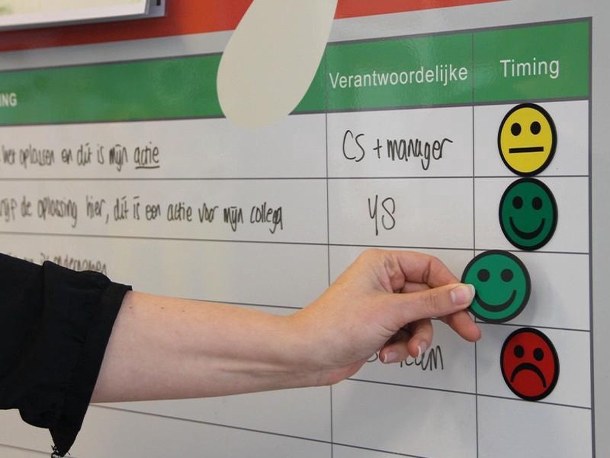 Magneet smiley 5cm emotie bedroefd rood | bol.com