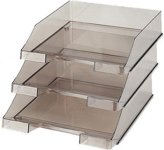 Bac à courrier - format A4 gris fumé transparent | bol.com