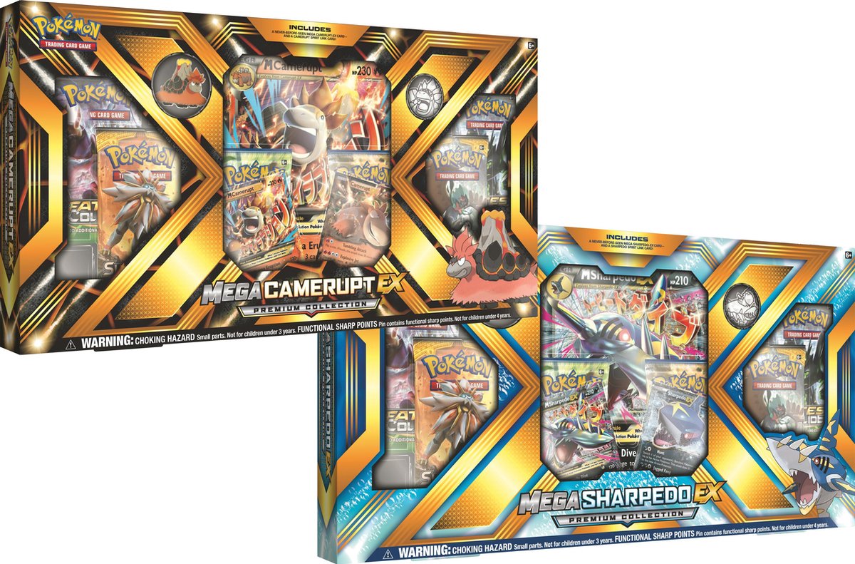 Pokémon Mega Camerupt-EX of Sharpedo-EX Collection - Pokémon Kaarten ...