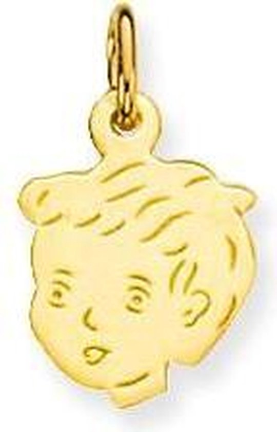 Glow kinderkopje Jongen - goud 14 kt - 11 x 10 mm | bol.com