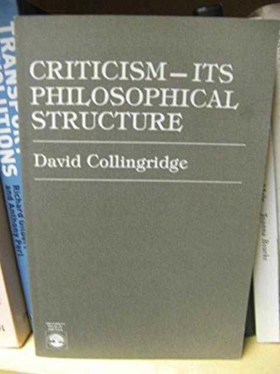 Criticism, David Collingridge | 9780819162823 | Boeken | bol.com