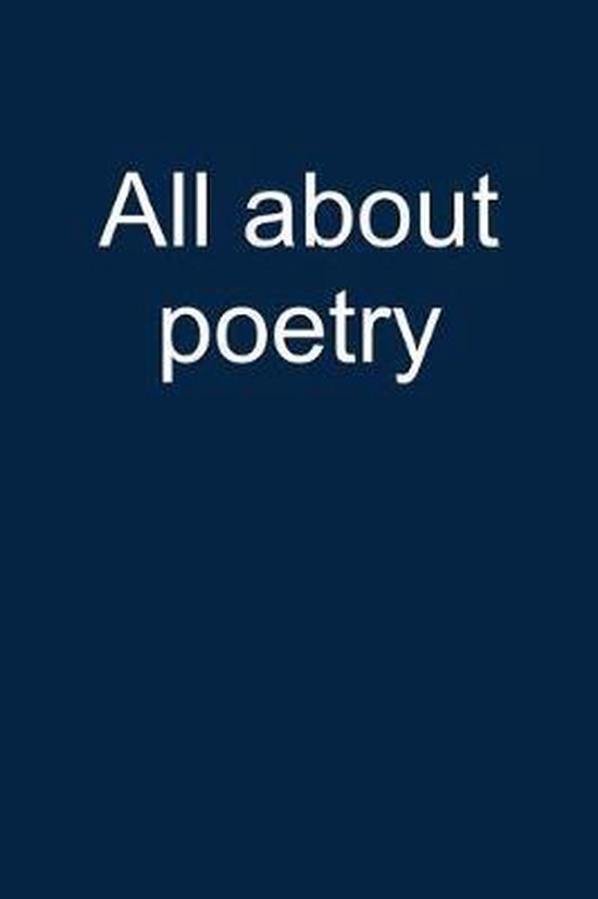 All about Poetry, Peter Poetista | 9781799091332 | Boeken | bol.com