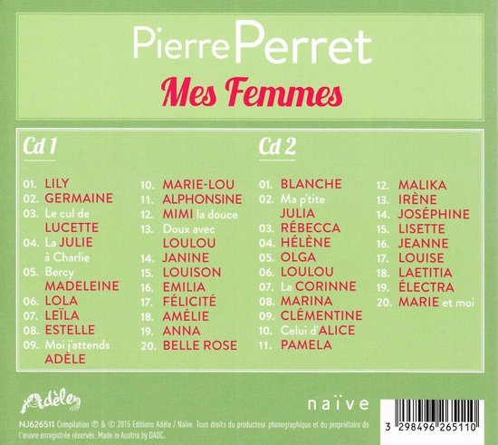 Pierre Perret - Mes Femmes (2 CD), Pierre Perret | CD (album) | Muziek ...