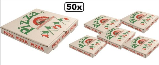 50x Pizzadoos Americano 33x33x4.5cm | bol.com