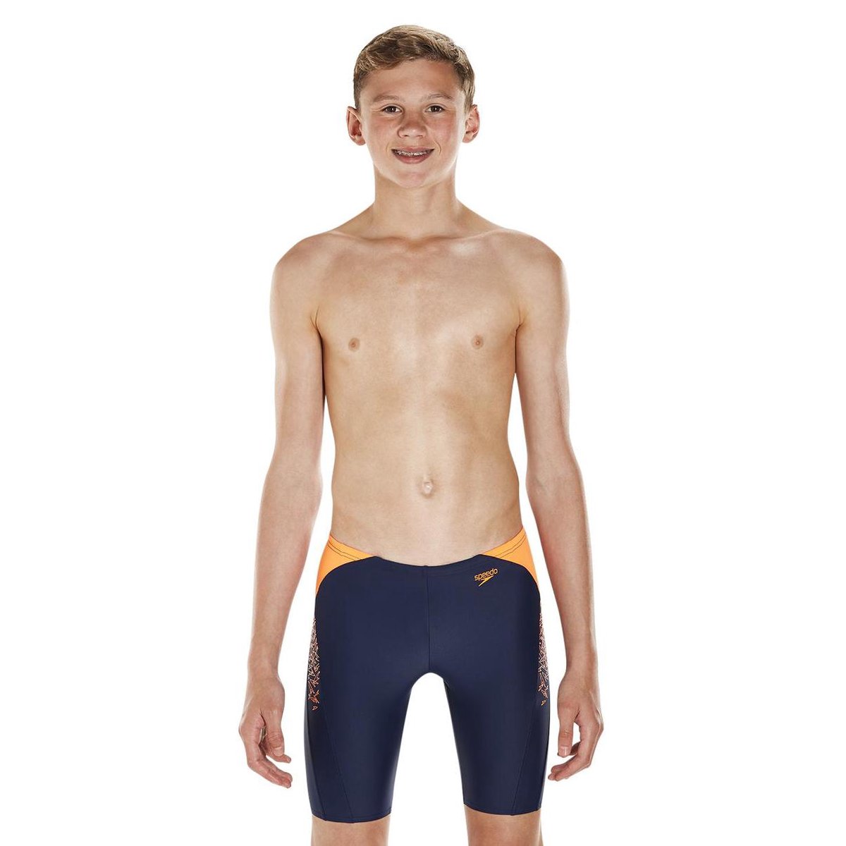 Speedo Zwembroek Boom Splice Boys Aquashort - Kinderen - Marine-Oranje ...