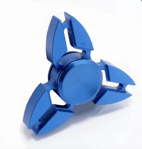 Fidget spinner aluminium Ninja - 3 bladen - Blauw | bol.com