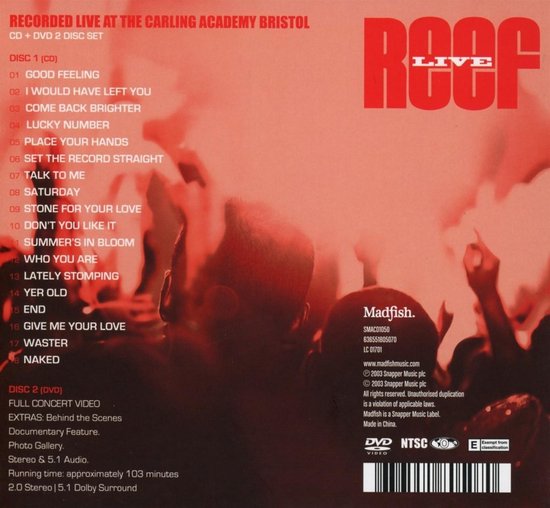 Reef - Live At The.. -Cd+Dvd- (Usa), Reef | Muziek | bol.com